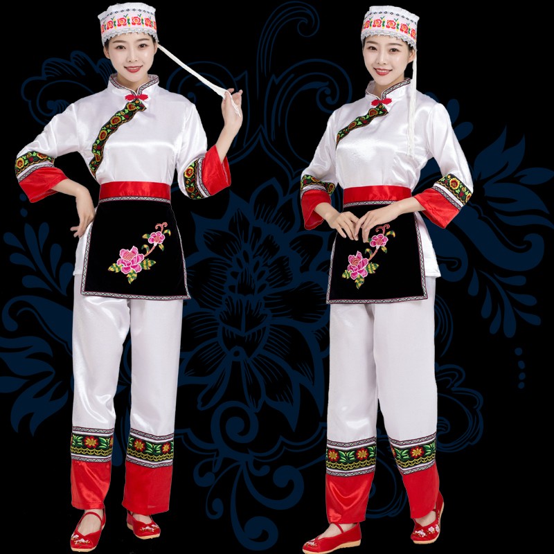 少数民族服装女壮族舞蹈演出服瑶族彝族侗族傣族成人舞台表演服饰