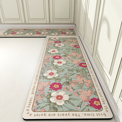 Monrita德国高端轻奢厨房地垫硅藻泥防滑防油可擦免洗耐脏脚垫