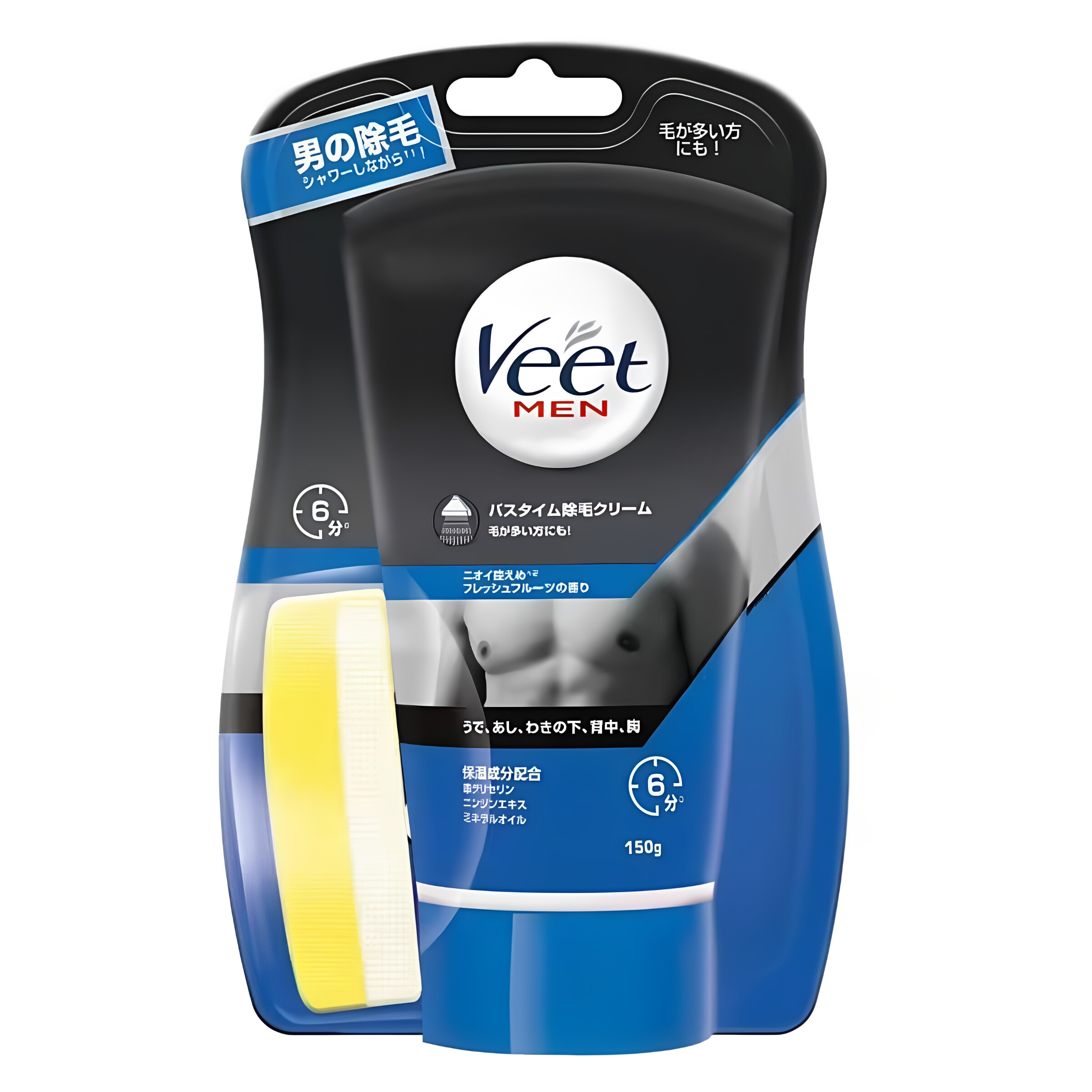 Veet Man沐浴时光男士专用脱毛膏150g洗浴沐浴除毛乳除毛膏进口版