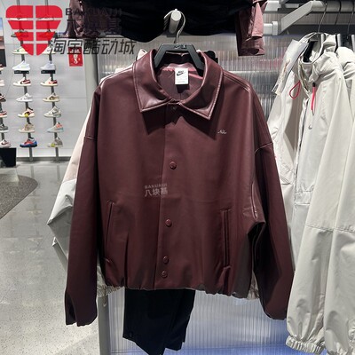 耐克女装复古酷飒翻领夹克外套