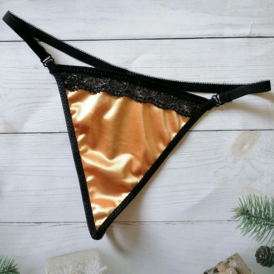 丁字裤性感火辣一根线色丁面欧美