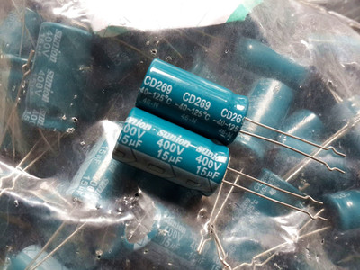 全新原装新三能 耐高温 电解电容 400V15UF 15UF400V 体积：13*25