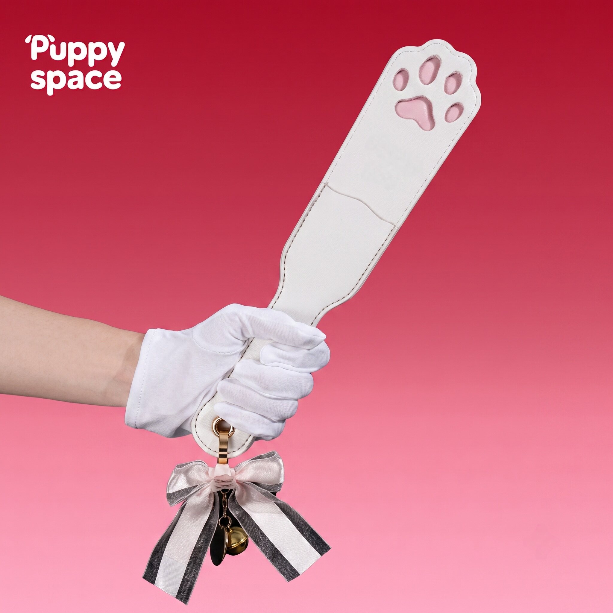 puppy可爱皮质铃铛猫爪拍拍粉色马鞭皮拍cosplay道具情侣互动