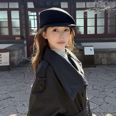 fever同款留洋千金高品质羊毛马术帽子女秋冬气质黑色贝雷礼帽