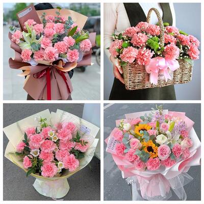 怀化市溆浦会同县麻阳新晃县鲜花店同城送婆婆岳母亲节康乃馨花束