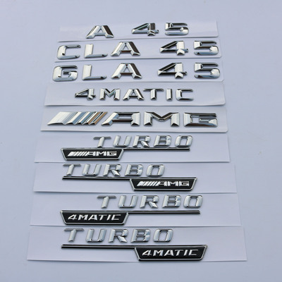 适用于奔驰A45 S CLA45 GLA45 A35L改装车标后尾标AMGTURBO4MATIC