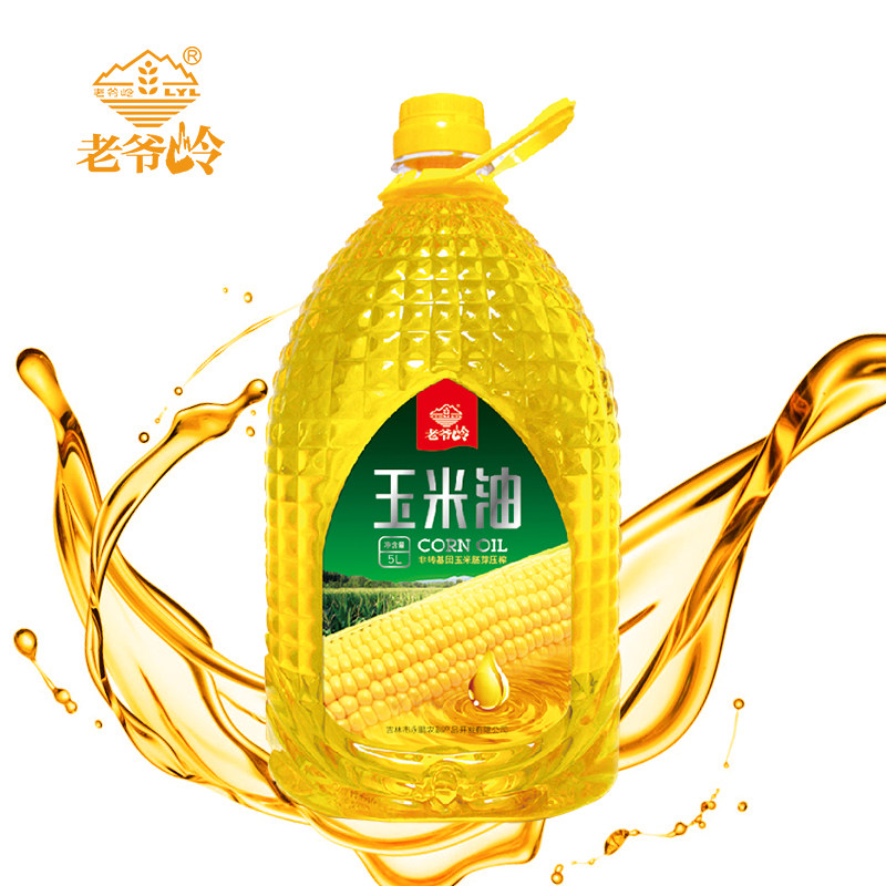 老爷岭玉米油5L 物理压榨玉米胚芽油非转基因玉米家庭烹饪食用油