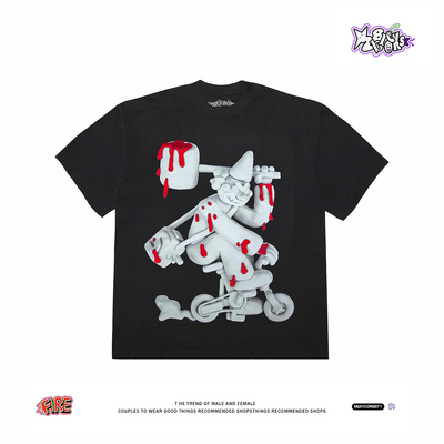 28blocks 260克重磅纯棉! 黏土小丑~美式复古阿美咔叽短袖T恤男女