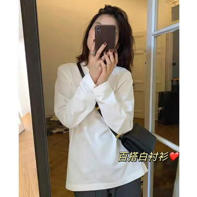 100%棉宽松版t恤纯色基础款内搭