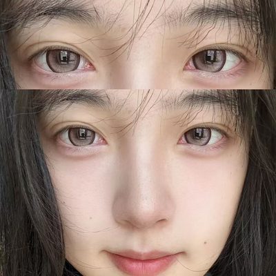 boompop美瞳可可丝绸同款大直径半年抛棕色融曈大边框隐形眼镜7TB