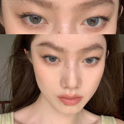 barrieyes美瞳水蓝色半年抛大小直径官方正品彩色隐形眼镜同款7ST