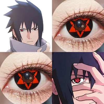 宇智波佐助cos美瞳永恒万花筒火影忍者三勾玉大蛇丸卡卡西男佳we