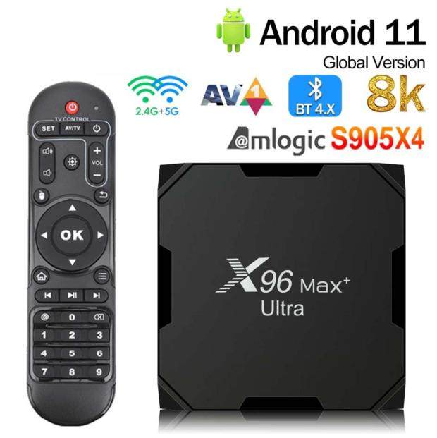 x96 max+ ultra Amlogic S905X4 8k安卓蓝牙双频 tv box player_虎窝淘