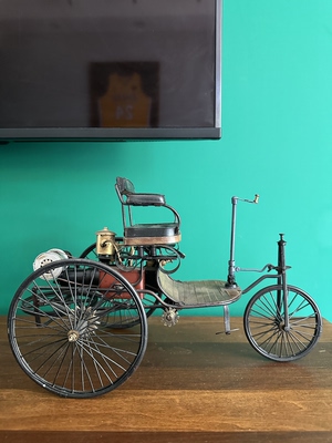 第一辆奔驰一号Benz Patent-Motorwagen汽车复古老爷车仿真模型