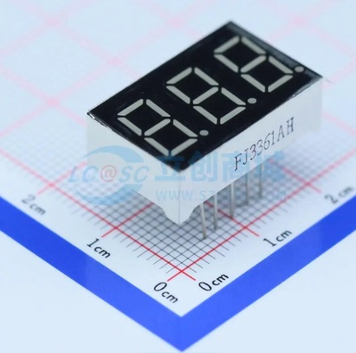 FJ3361AH 0.36英寸3位红色共阴LED数码管