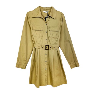 Mixblu麦斯兰专柜正品休闲翻领长袖衬衫A字短裙连衣裙春 WX827607