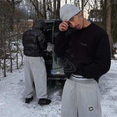 时尚套头长袖毛衣针织新款圆领