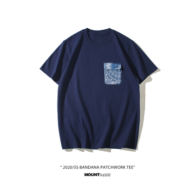 口袋短袖T恤MOUNTsupply重磅古布
