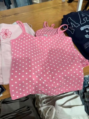 小海鸥 BM风！美式复古粉色波点印花吊带女显瘦修身性感背心上衣