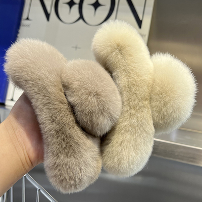 CC家发抓獭兔毛慵懒风超大抓夹