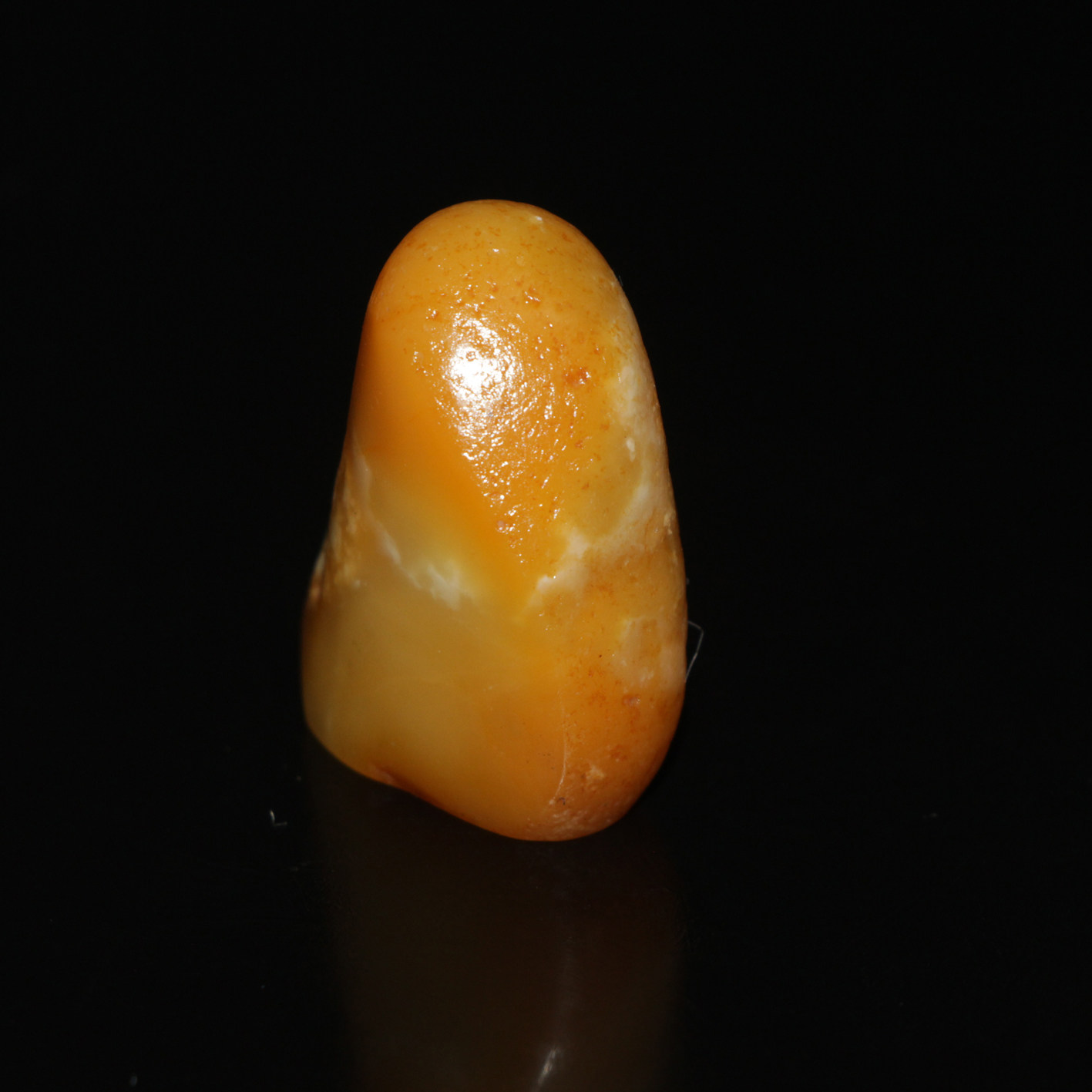 今古堂寿山石溪蛋田黄印章1.2×2×3cm书画篆刻专用天然石料温润