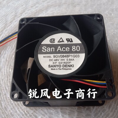 原装 9GV0848P1G041 DC48V 0.84A 8038 散热风扇9GV0848P1G03