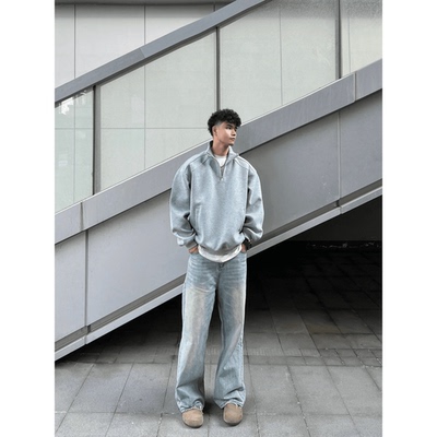 秋冬新款港风休闲百搭纯色上衣