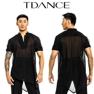 TDANCE纱质立领抽绳上衣