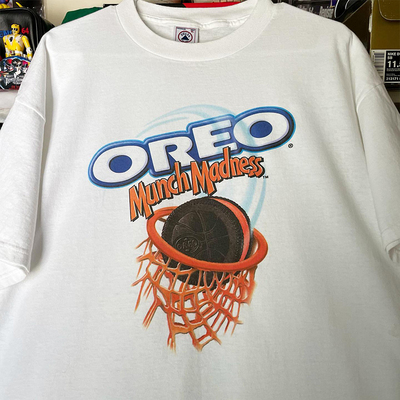 Oreo奥利奥美式复古趣味印花短袖