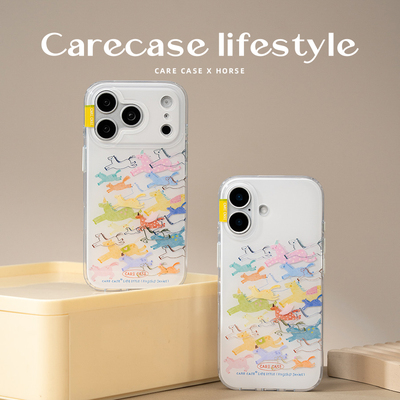 CARECASE彩色小马鎏金手机壳