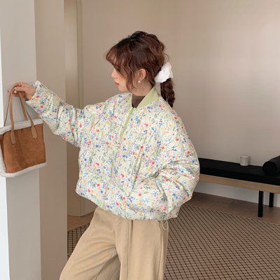 瑞BLOOM(SUNO)-系田园淑女时尚小碎花保暖羽绒服外套YS1-61017-1