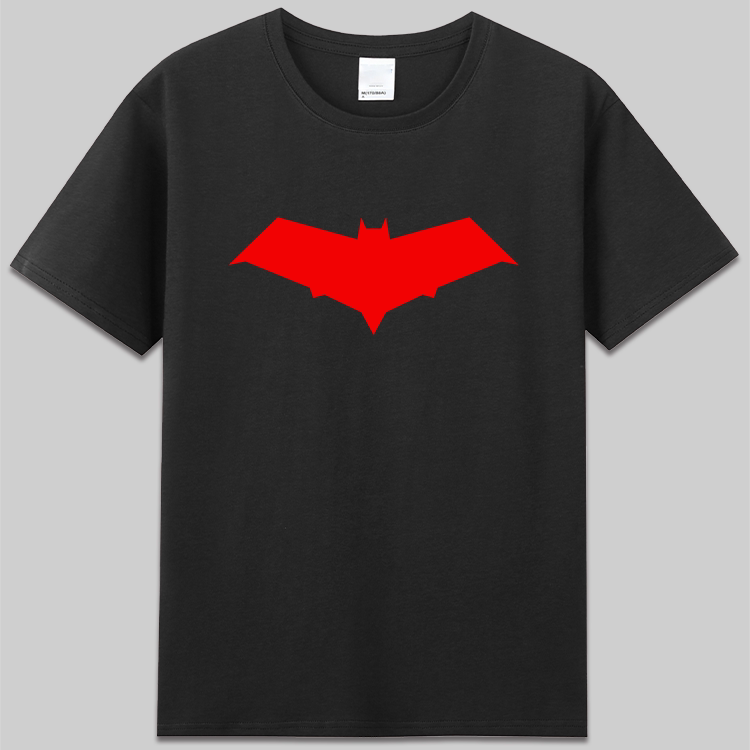 Red Hood红帽火魔红头罩罗宾Batman蝙蝠侠logo夜翼短袖纯棉T恤diy