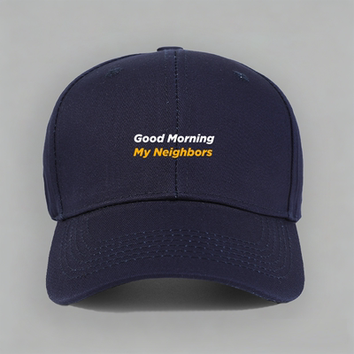 Good Morning My Neighbors美国之旅电影梗定制纯棉棒球鸭舌帽子