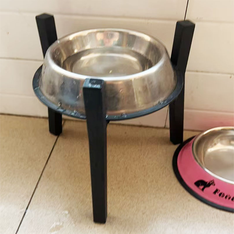 升级款猫狗三角食盆托架伸缩可调护颈吃饭架