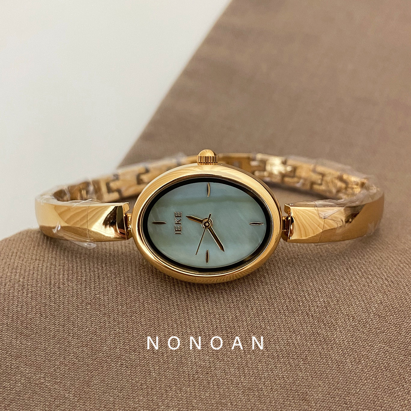 NONOAN 《月光贝》女士轻奢小众气质百搭精致细带手镯石英腕表792