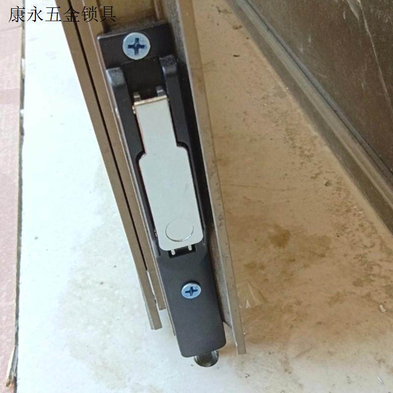 门锁天地锁隐藏老式保险扣对开门暗插销锁明装塑钢平开门门闩插销