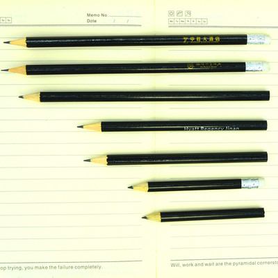 圆杆六角椴木客房书写单色铅笔