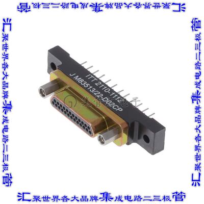 M83513/22-D02CP 连接器25POS插头公引脚2排D-TYPE型面板安装通孔