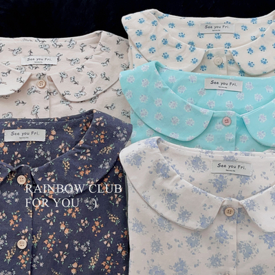 多色女全棉碎花家居服