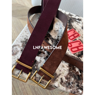 LNF麂皮牛皮金属原创设计腰带