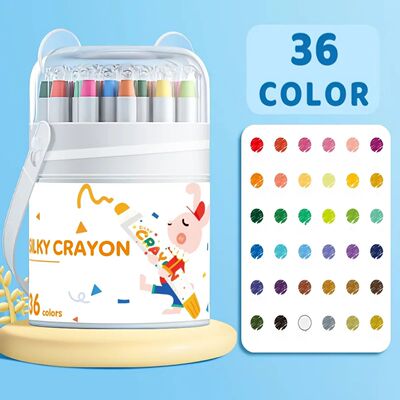 12/24/36/48 Color Silky Twistable Crayons,Washable Art Suppl