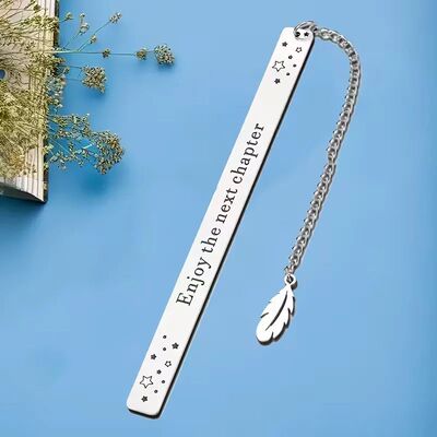 Personalized Stainless Steel Bookmark | Elegant & Engravable