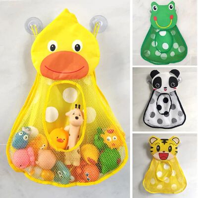 Baby Bath Toys Cute Duck Frog Mesh Net Toy Storage Bag Stron