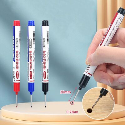 5Pcs/Set 20mm Deep Hole Long Nib Head Markers For Metal Perf