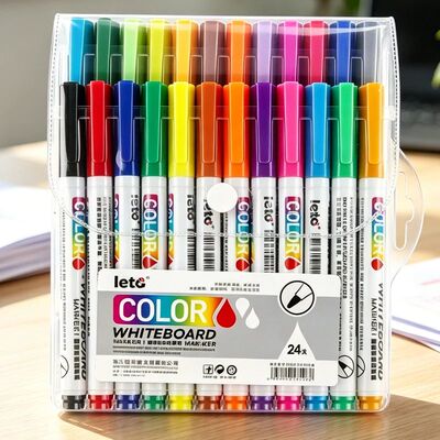 12/24Colors Dry Erase Markers Whiteboard Marker Pen Set Offi