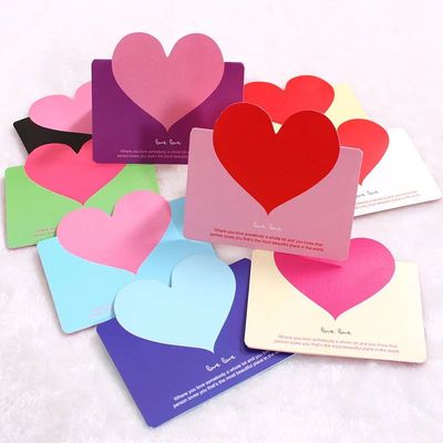 40Pcs Romantic LOVE Heart Postcard Greeting Card Valentine's