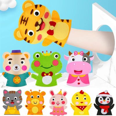 Sewing Animal Hand Puppet Crafts Kit for Kids DIY Cartoon Li