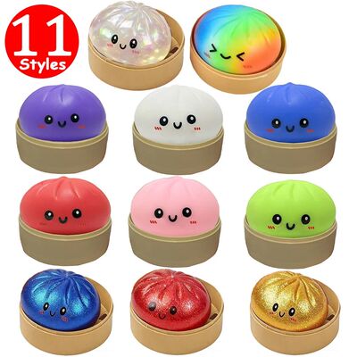 11 Styles Realistic Giant Dumpling Squeeze Toy With Bamboo S