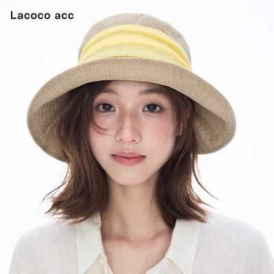 Lacoco日系蝴蝶结渔夫帽