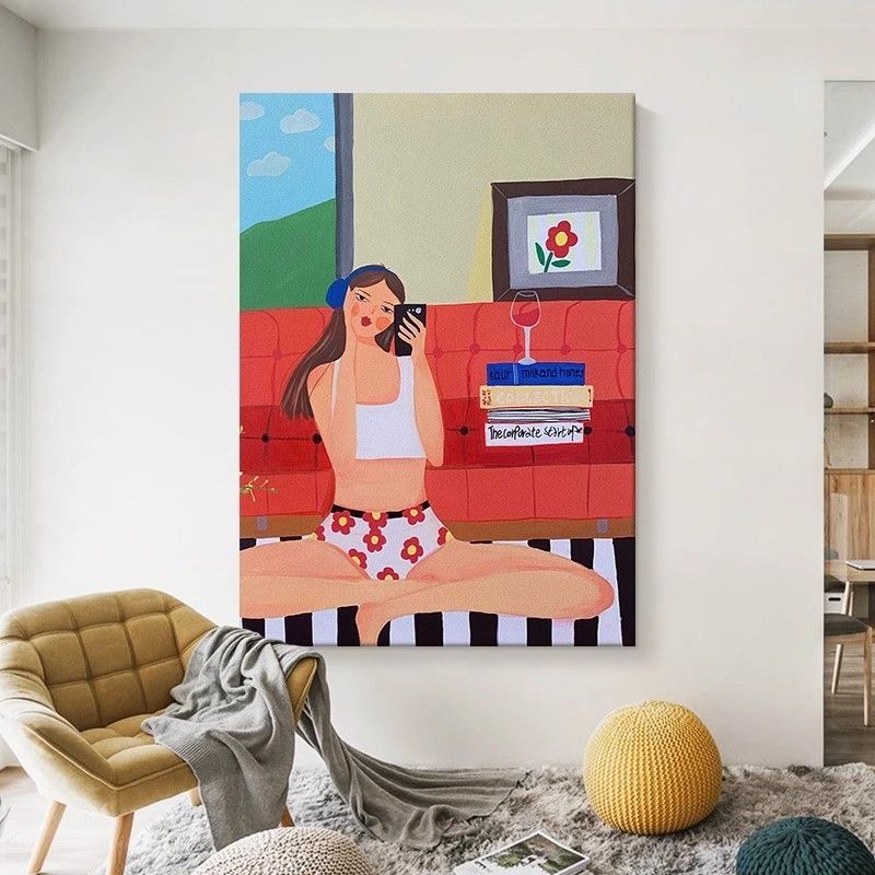 抽象客厅高级沙发装饰画ins现代小众简约壁画艺术玄关卧室挂画